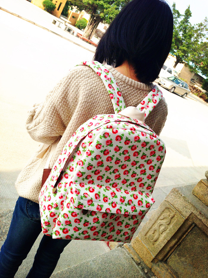 Rose Canvas Backpack on Luulla