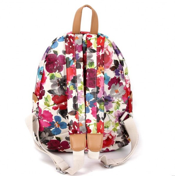 Printed Floral Backpack For Women on Luulla